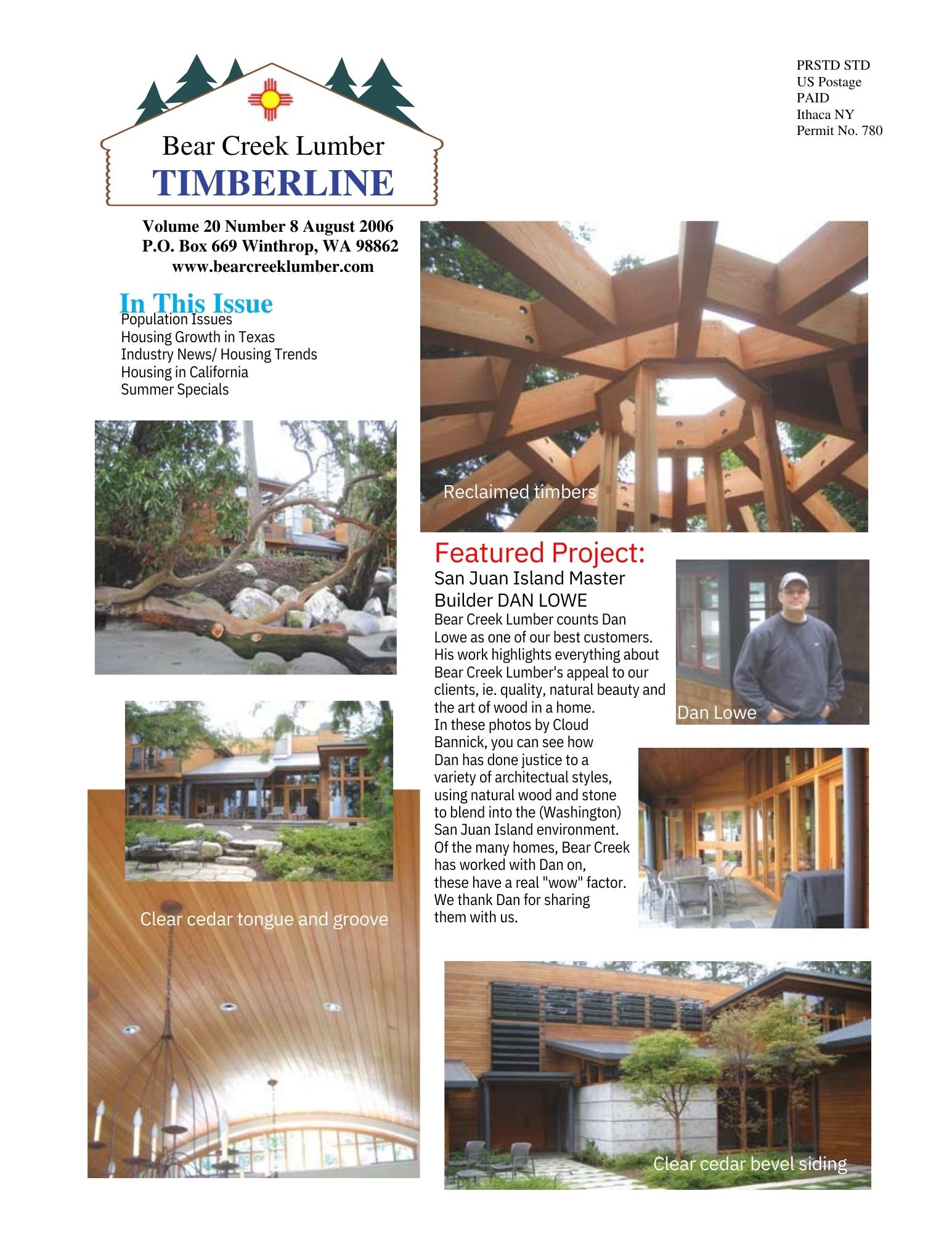 Timberline Newsletter August 2006 - Bear Creek Lumber