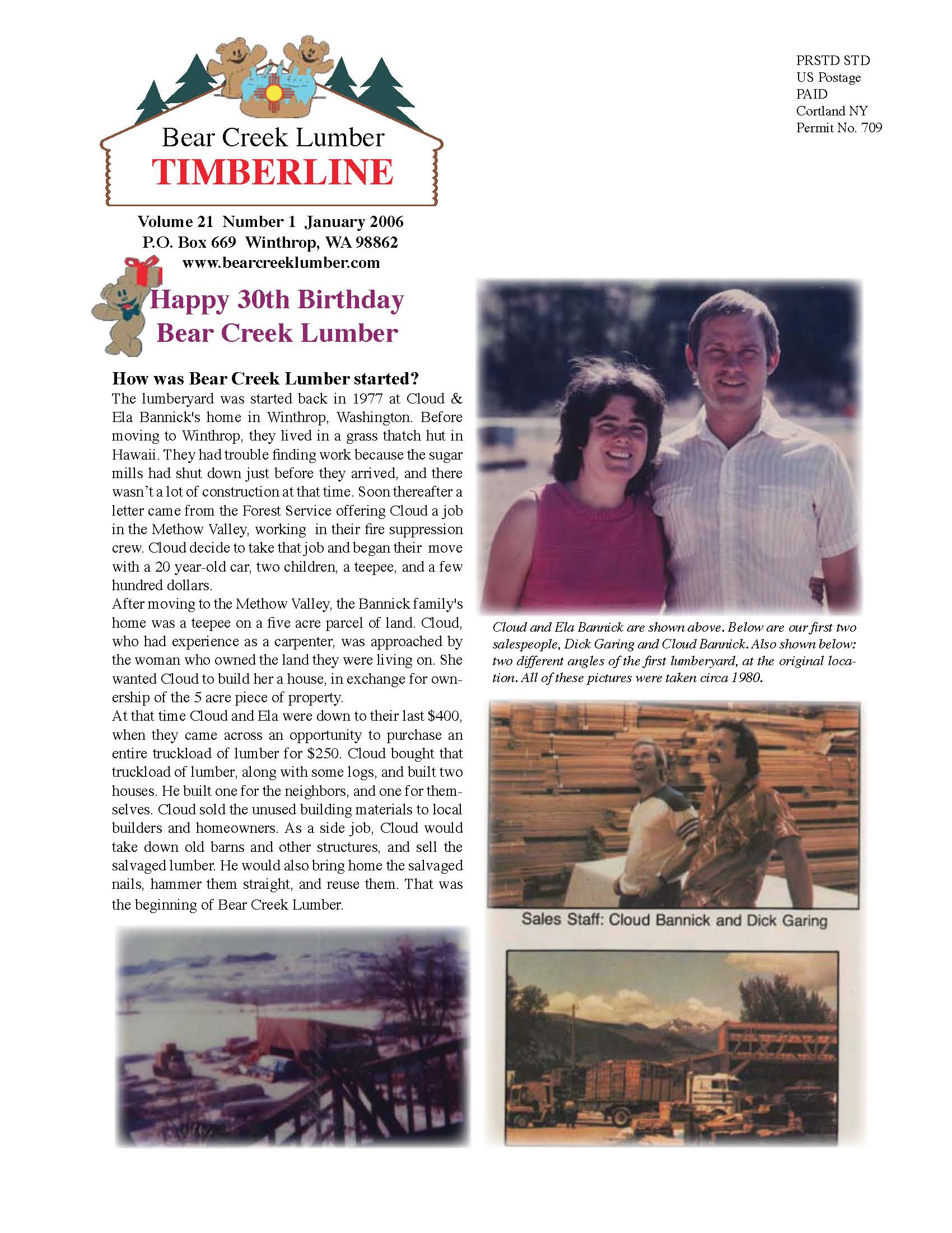 Timberline Newsletter January 2007 - Bear Creek Lumber