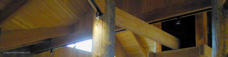 Interior and Exterior Peeled Logs - Bear Creek Lumber